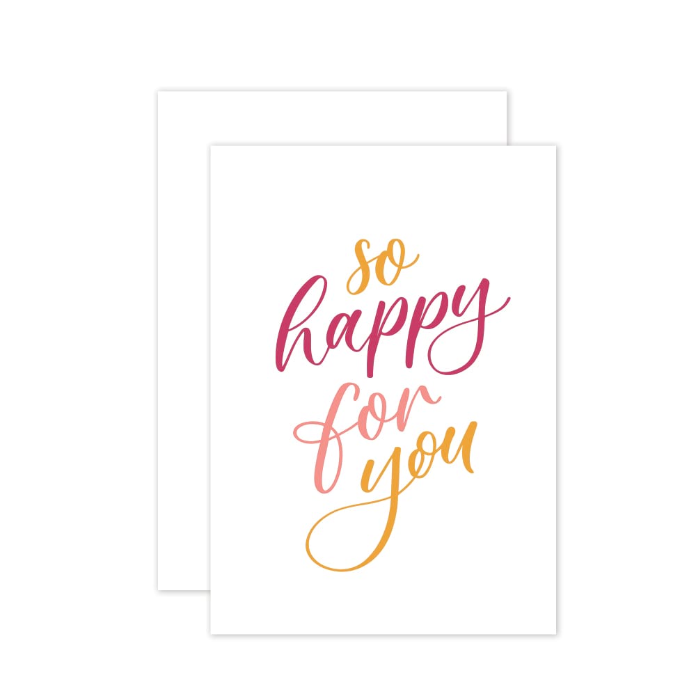 So Happy For You | Premium Gretting Card